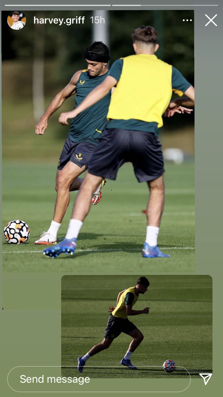 Photos: Harvey Griffiths pictured in Wolves first-team training