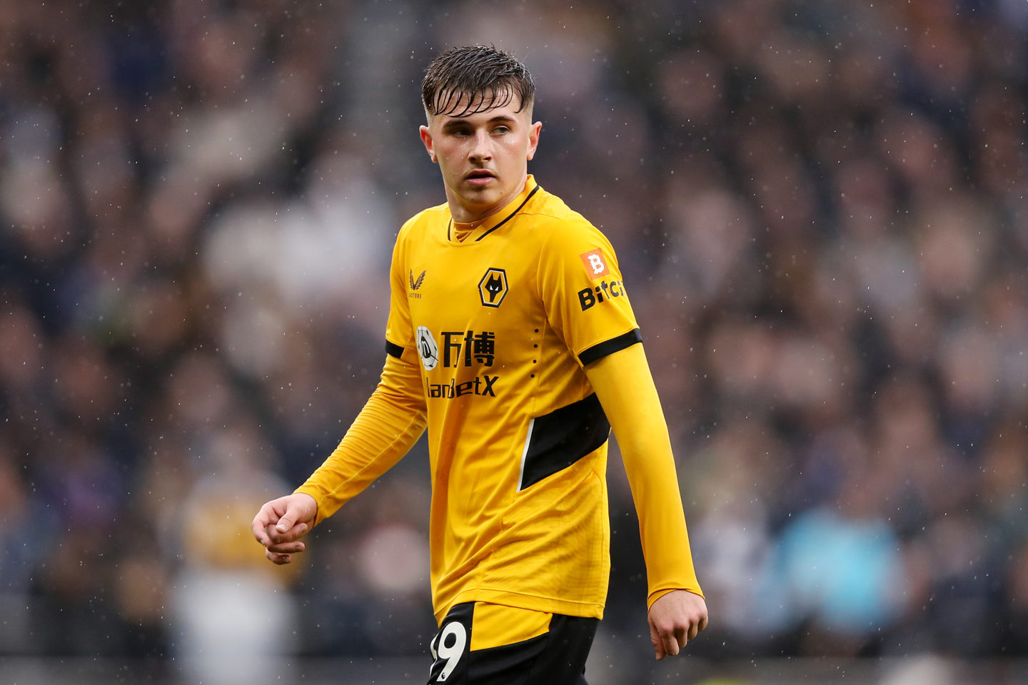 Scott Sellars reacts as Luke Cundle signs new contract with Wolves