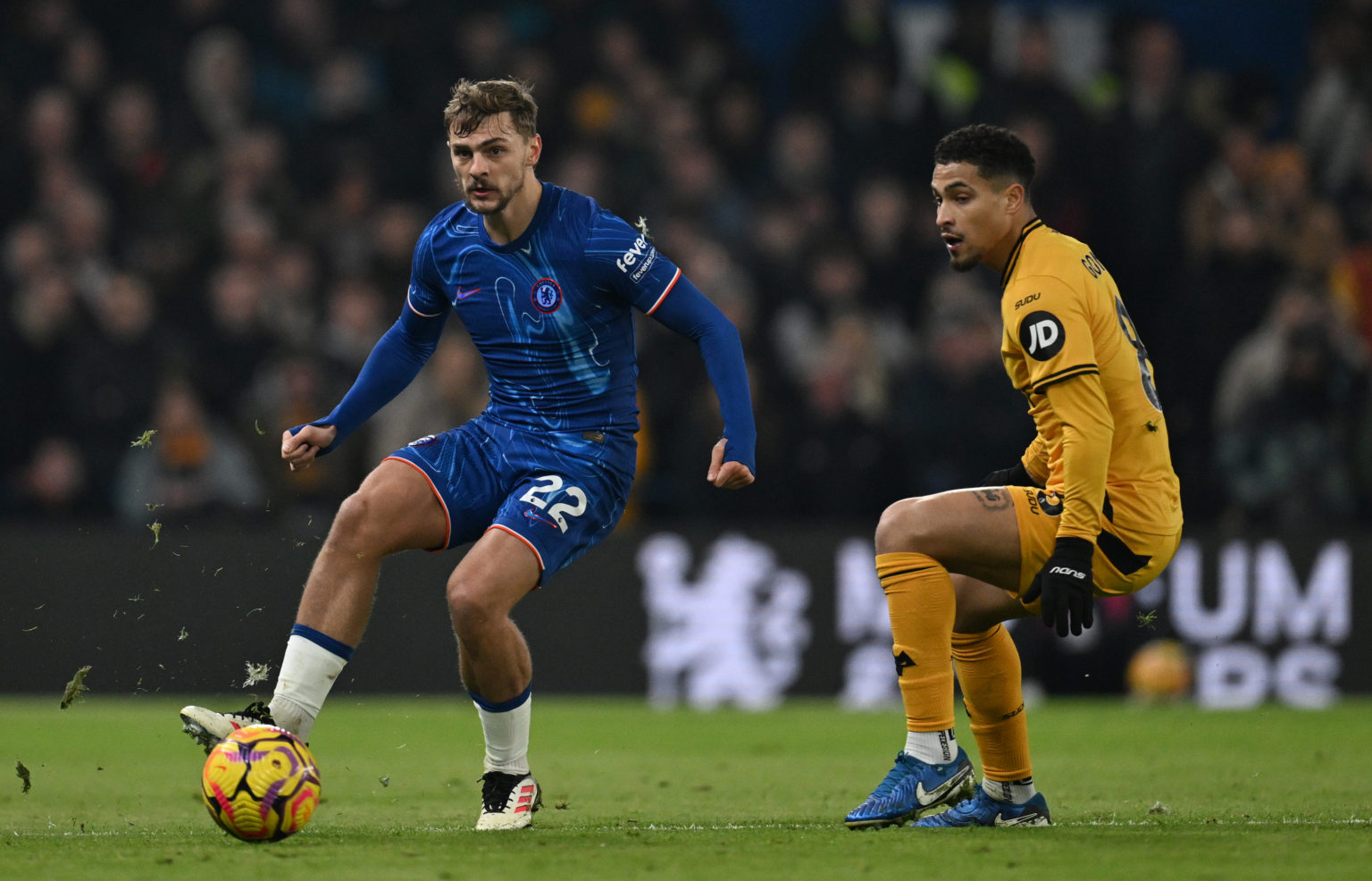 Joao Gomes has just one word to say after Wolves' defeat to Chelsea