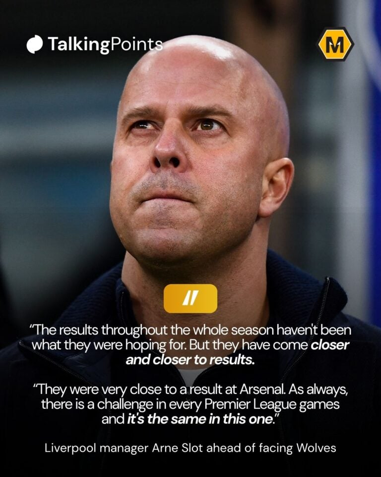 Arne Slot delivers honest verdict on Wolves ahead of Liverpool clash ...